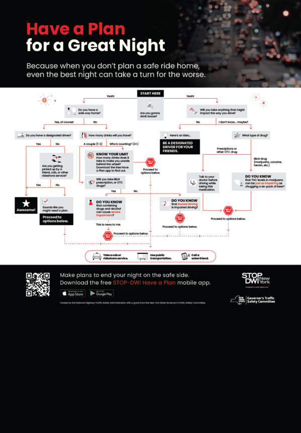 Have a Plan Flowchart - Stand Up Banner tabletop (2021) - Stop DWI Toolkit
